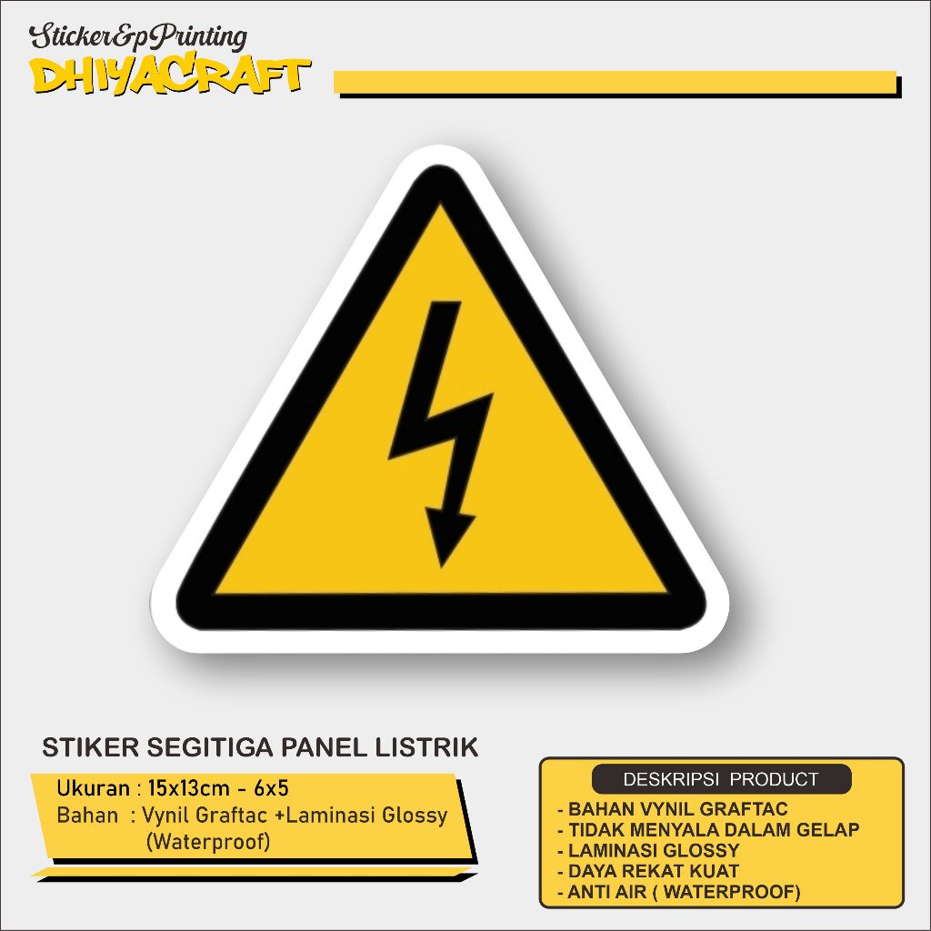 Jual Stiker Safety Sign Rambu K3, Simbol Listrik Tegangan Tinggi, Logo ...