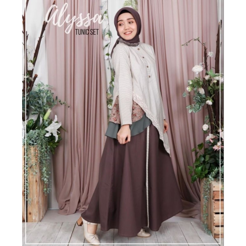 Jual Baju muslim satu set (baju+rok) preloved alilac | Shopee Indonesia