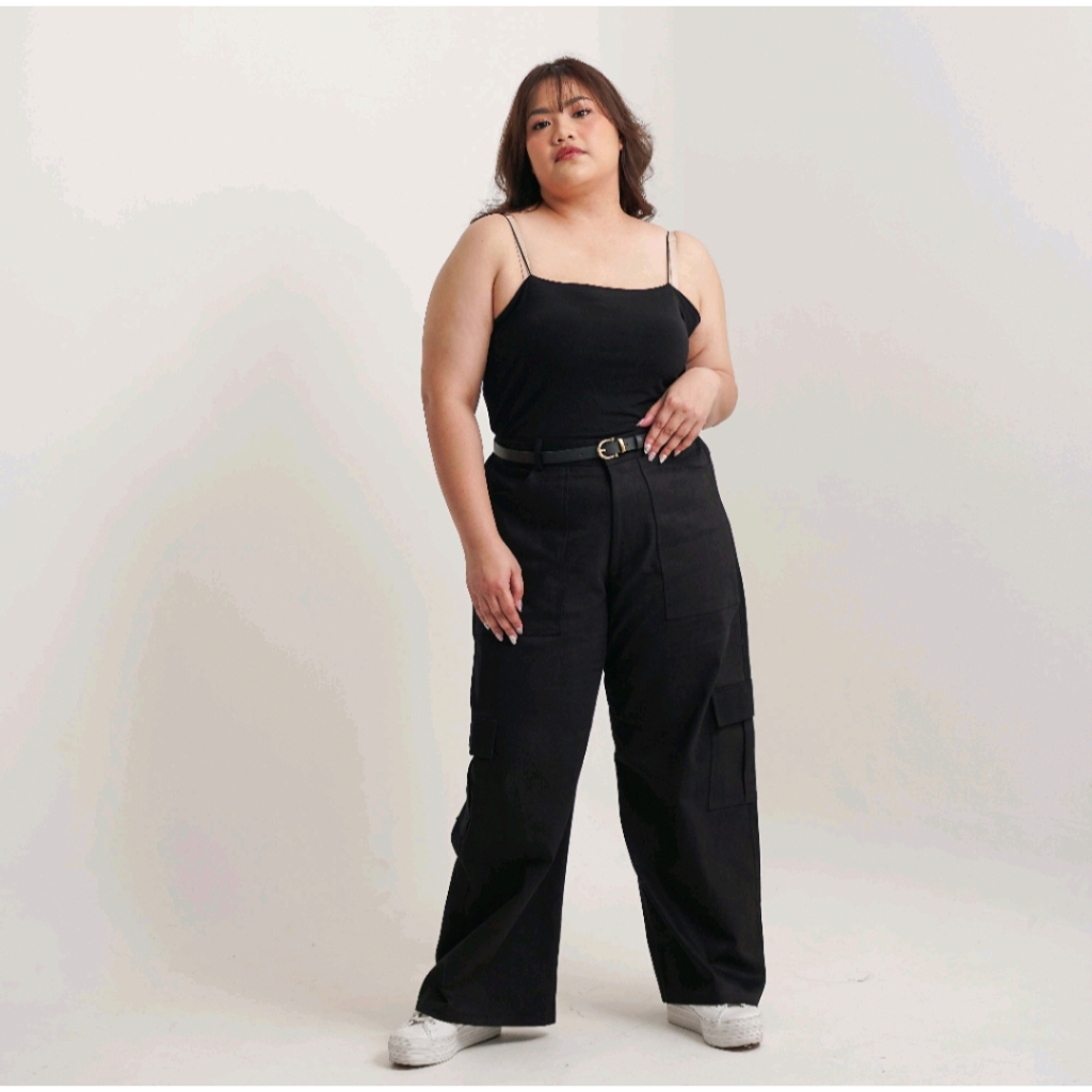 Jual Kiya Cargo Pants Wanita Highwaist Premium Loose Korean Style Jumbo - Celana Kargo Wanita ...
