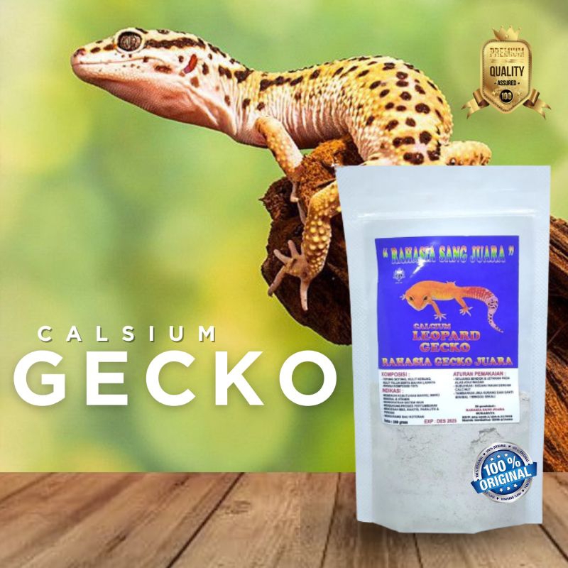 Jual CALSIUM GECKO - menunjang pertumbuhan dan warna 100 gram | Shopee ...
