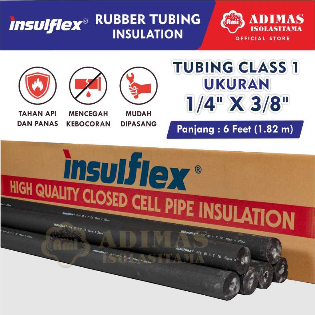 Jual Insulflex Tube 1/4 x 3/8 Inch Insulasi Pipa Panjang 1,82 Meter ...