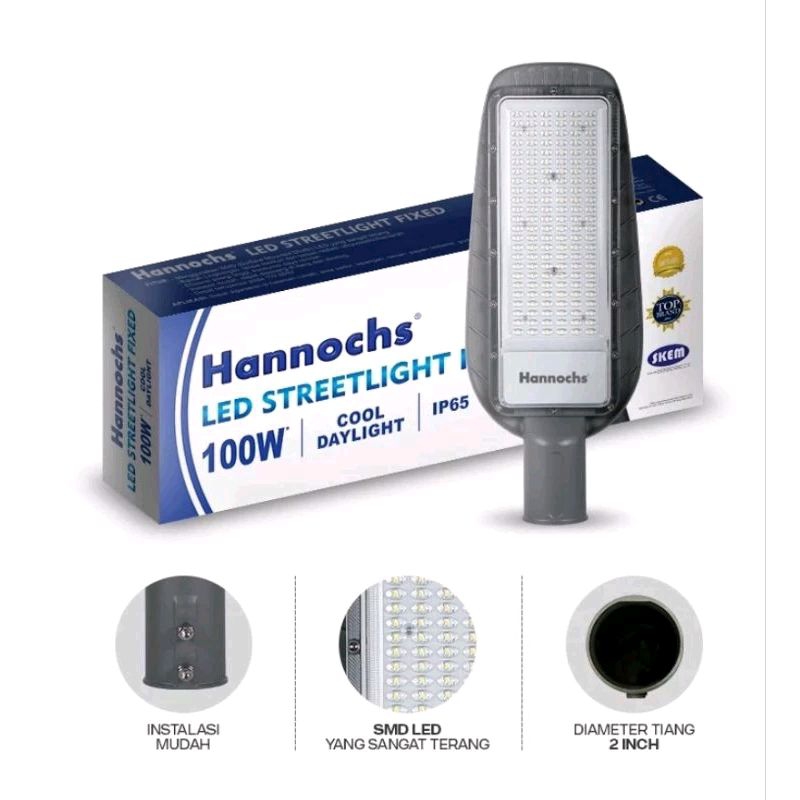 Jual Lampu jalan led 100W hannochs LED Streetlight Fixed 100W 100 Watt ...