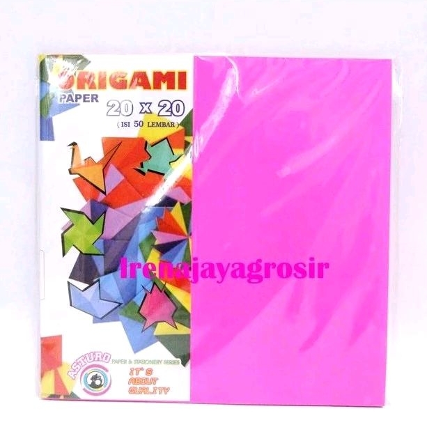 Jual (50 Lembar) ASTURO KERTAS LIPAT 20x20 / ORIGAMI ukuran 20 x 20 ...