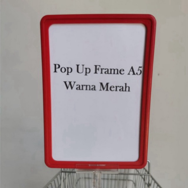 Jual Pop Up Frame Promotion Board Ukuran A5 Jepitan Tiang Promo ...