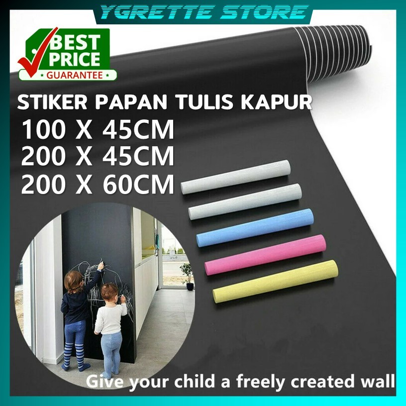 Jual YGRETTE - H&F STIKER PAPAN TULIS KAPUR StiCker Dinding Papan Tulis ...