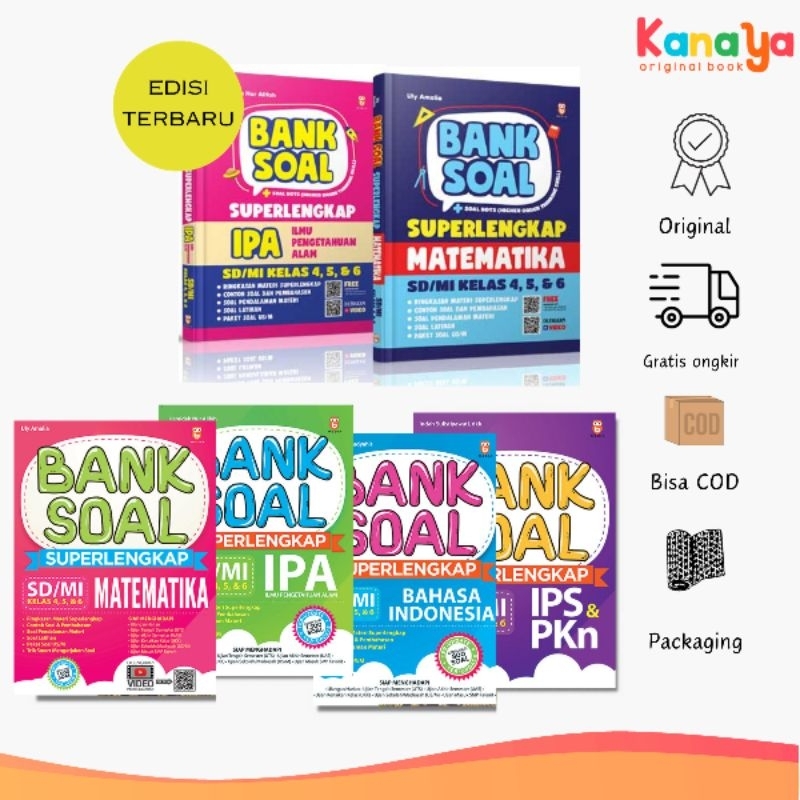 Jual Bank Soal Superlengkap Matematika Bahasa Indonesia Ipa Ips And Pkn