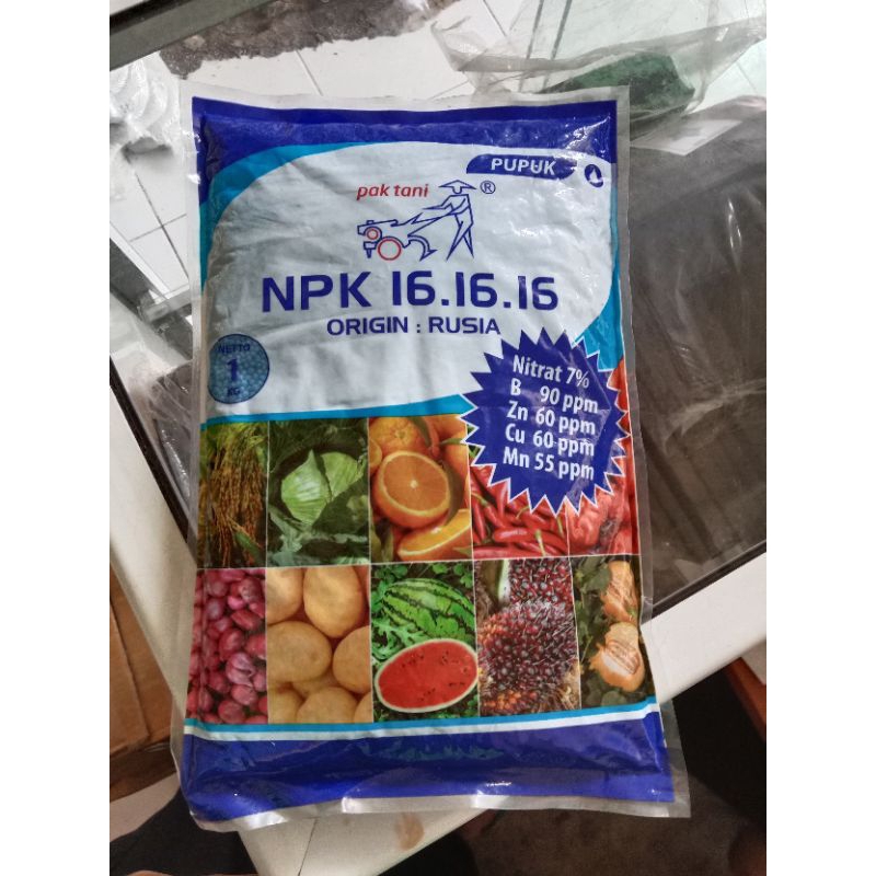 Jual Pupuk NPK 16-16-16 pak tani kemasan 1kg | Shopee Indonesia