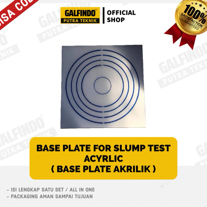 Jual GALFINDO BASE PLATE DOR SLUMP TEST AKRILIK / ALAT TEKNIK SIPIL ...