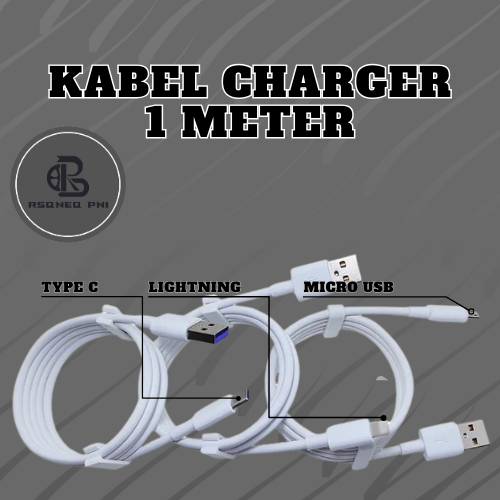 Jual KABEL CHARGER/CASAN MICRO USB, TYPE C DAN LIGHTNING/IPHONE ...