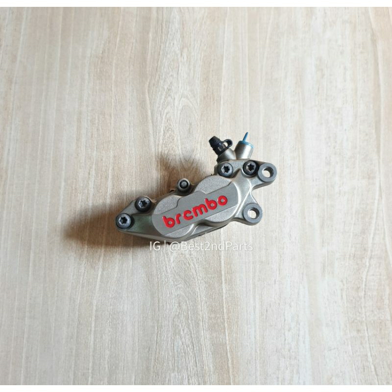 Jual Kaliper Brembo 4 Piston Grey Red Logo Original Italy | Shopee Indonesia