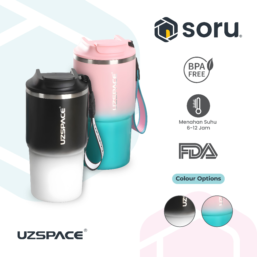 Jual Uzspace Tumbler Coffee Mug 580ml SUS316 Vacum Insulated | Shopee Indonesia