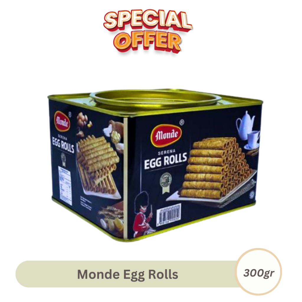 Jual Monde Egg Rolls 300gr Snack Stick Roll Kemasan Kaleng | Shopee ...