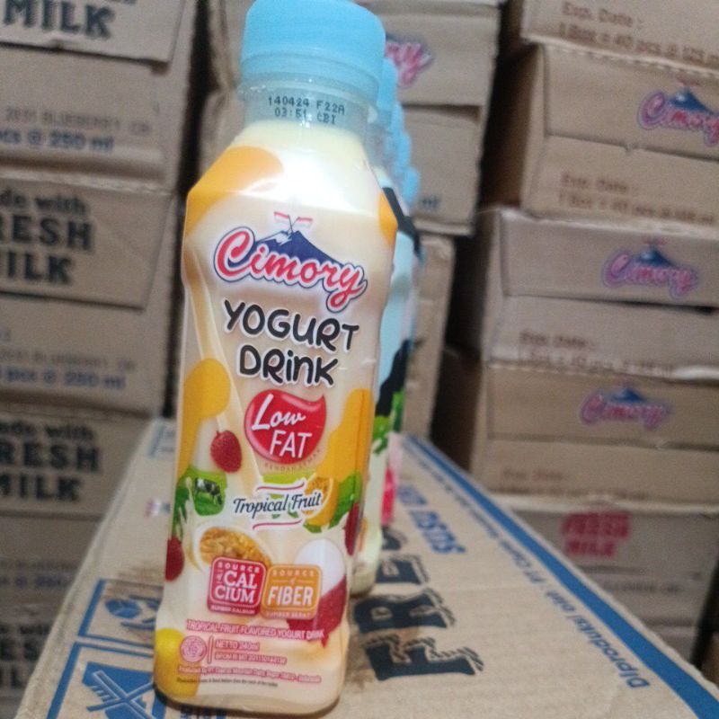Jual cimory yogurt drink lowfat tropical fruit 240ml bisa ekspedisi | Shopee Indonesia