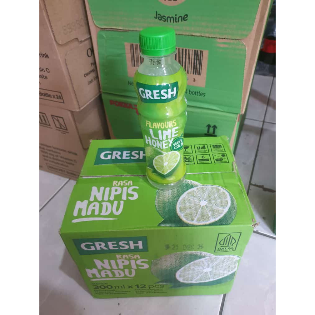 Jual GRESH Rasa Nipis Madu 1 Dus isi 12 Botol 300ml | Shopee Indonesia