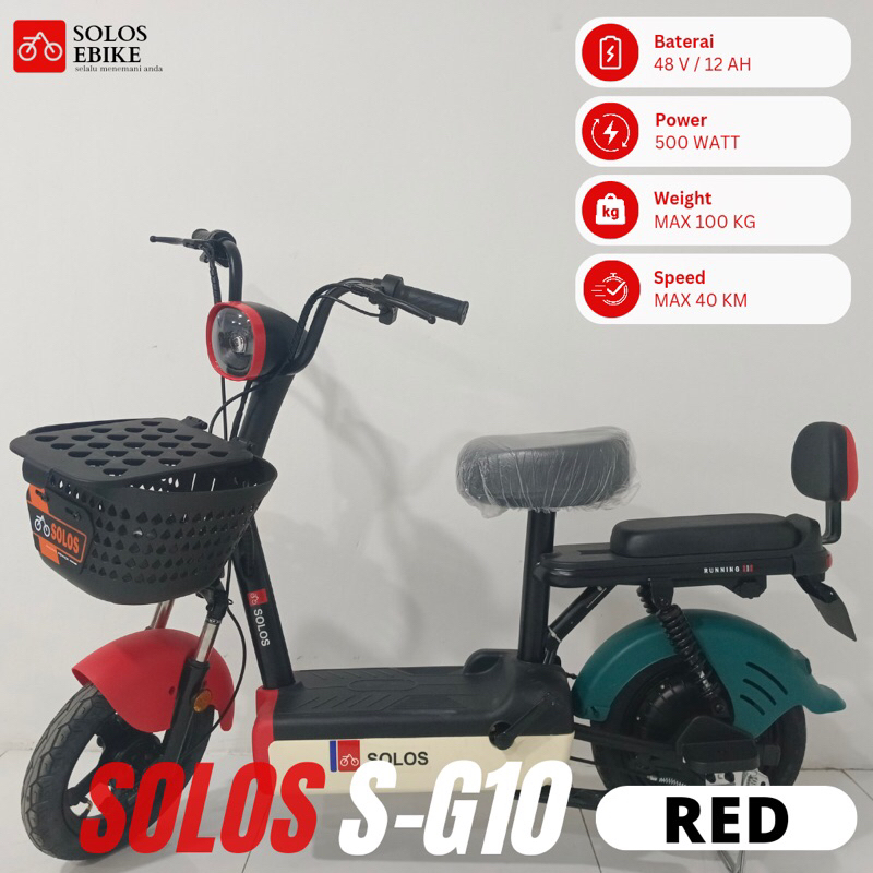 Jual Sepeda listrik Dewasa/anak-anak S-G 10 Garansi Resmi SOLOS Sepeda ...