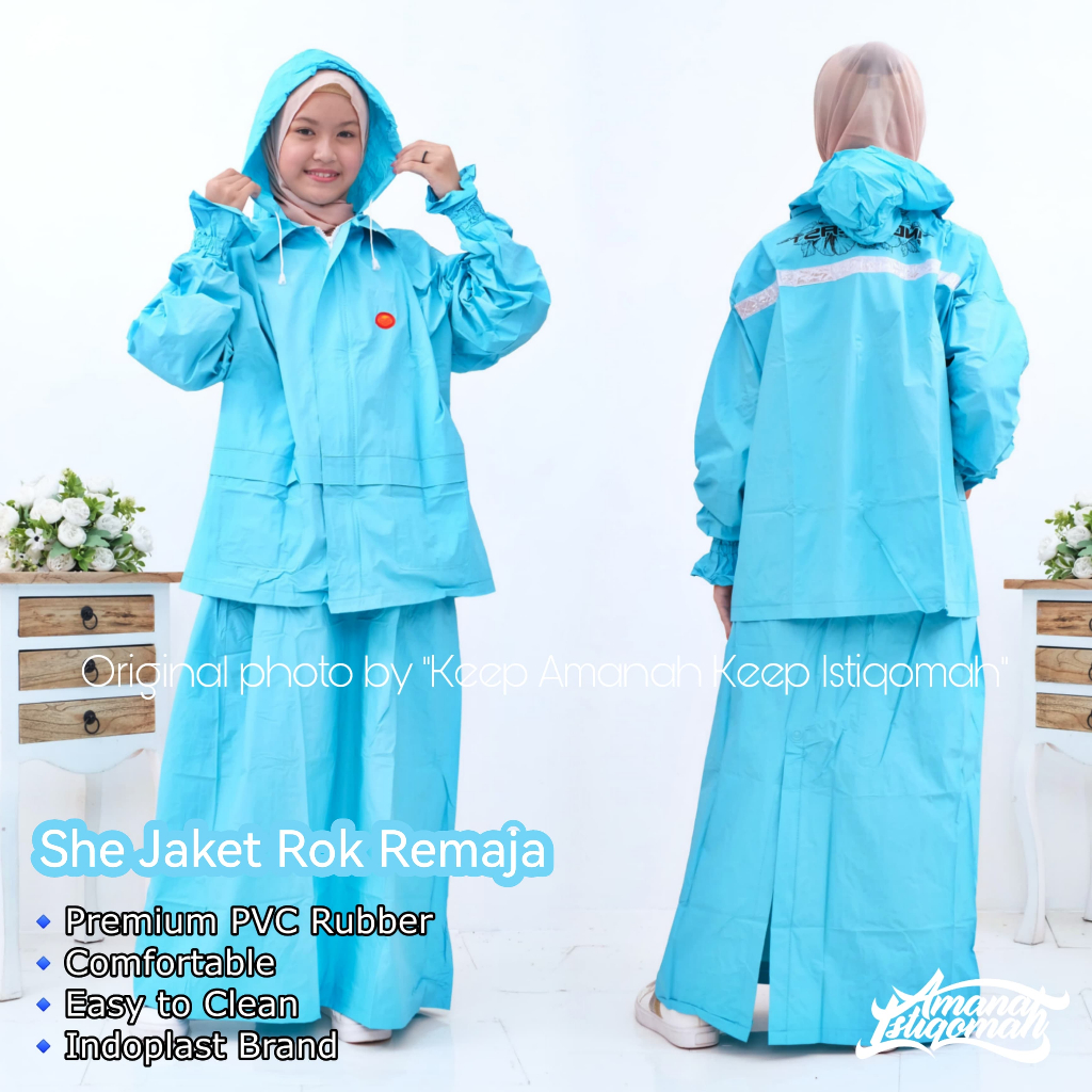 Jual Girly She Jas Hujan Rok Remaja PVC | Shopee Indonesia