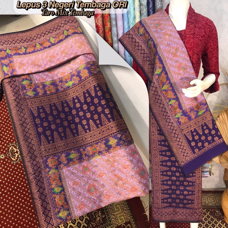 Jual Songket Lepus 3 Negeri Tembaga ORI Taro Mix Tembaga-Asli Tenun Tangan Palembang (Ilham ...