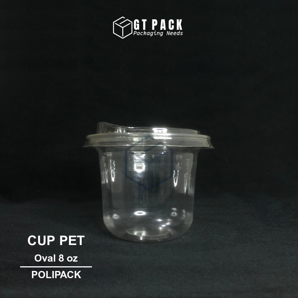 Jual Cup Plastik PET Oval 8 Oz | 8 gram | Shopee Indonesia