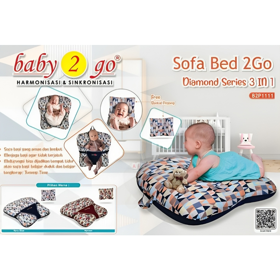 Jual baby scots sofa bed baby 2 go diamond series 3in1 b2p1111 | Shopee Indonesia
