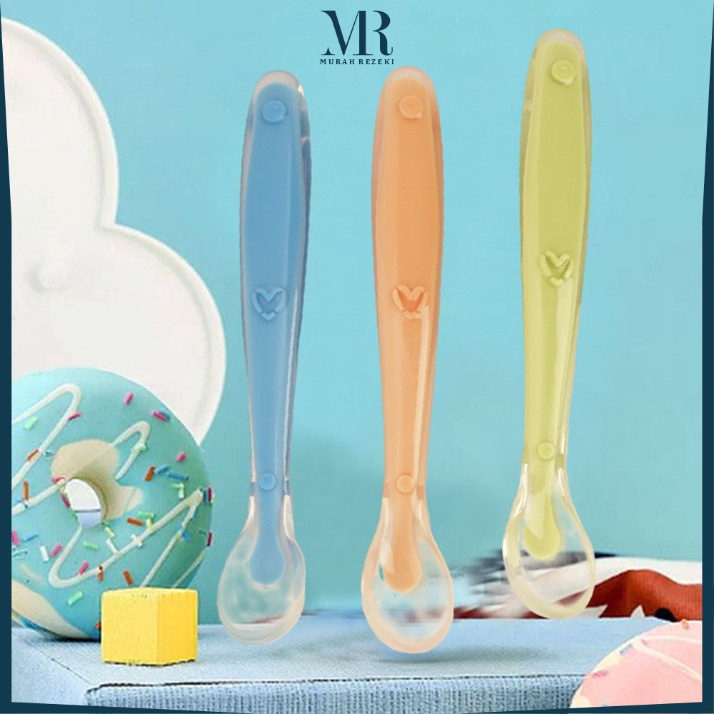 Jual Baby Spoon Sendok Bayi MPASI Bahan Silikon BPA FREE / Peralatan ...