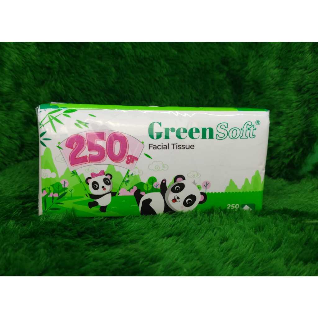Jual TISSUE GREENSOFT FACIAL 250 SHEETS 2 PLY TISU GREEN SOFT [1 PACK] | Shopee Indonesia