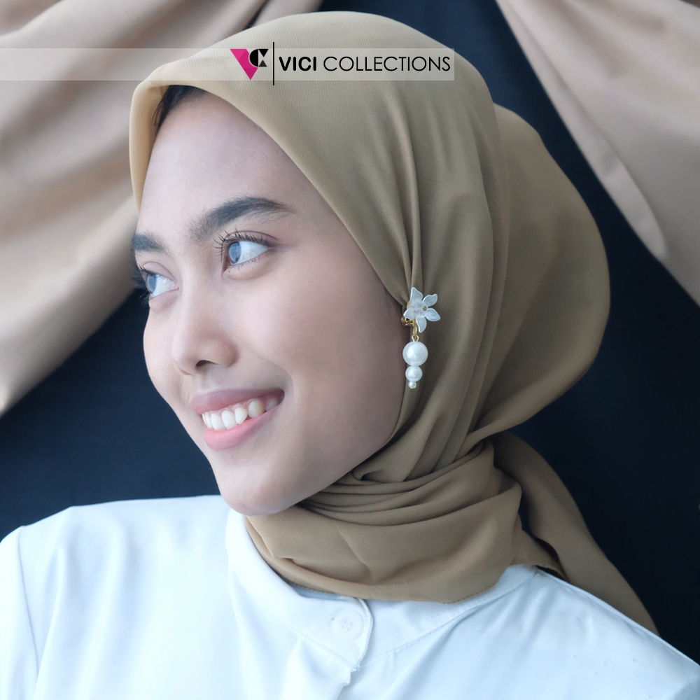 Jual Anting Jepit Hijab Mutiara Manik Anting Klip Hijab AN02 | Shopee ...