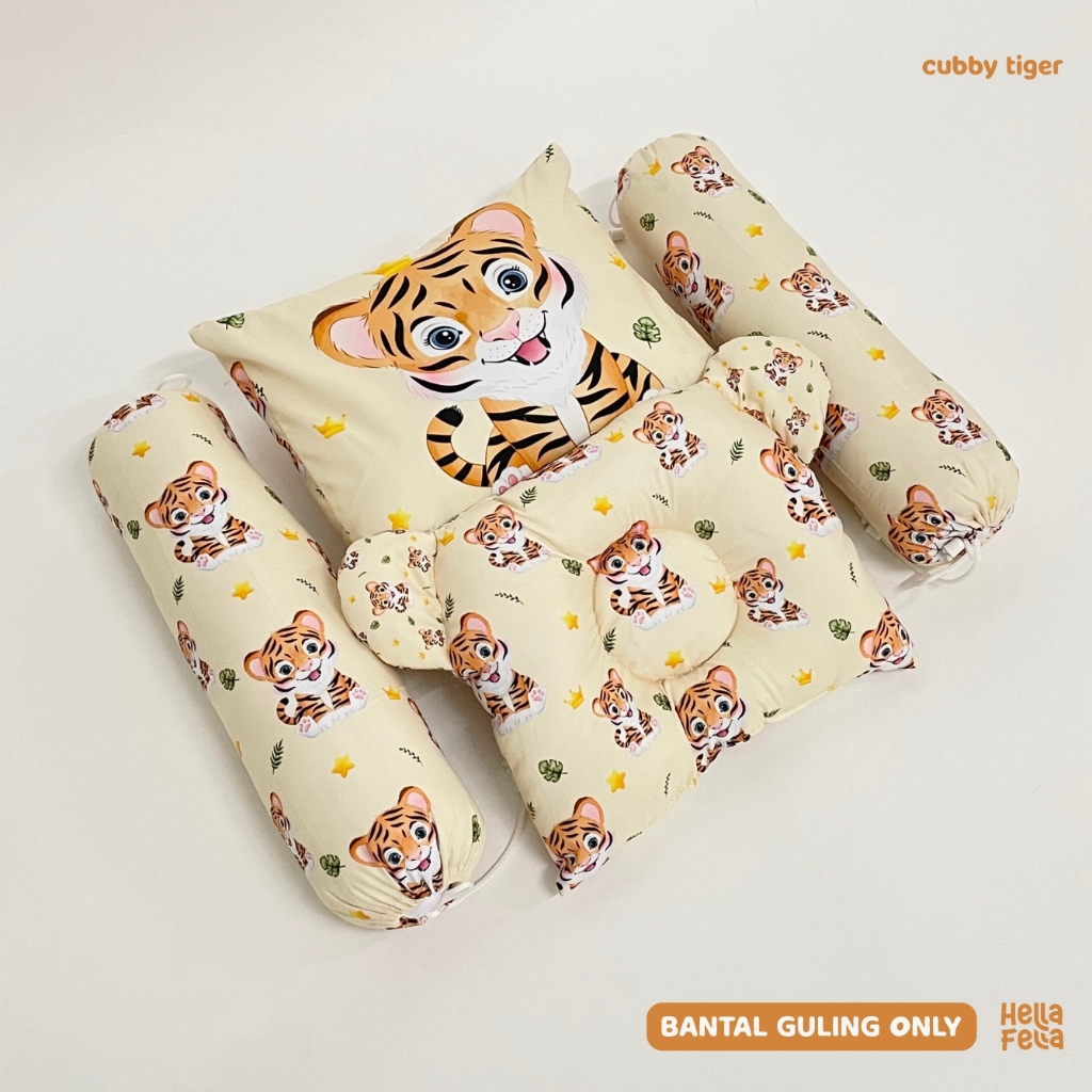 Jual Hellafella Bantal Guling Bayi Set Motif Cubby Tiger Varian Motif ...