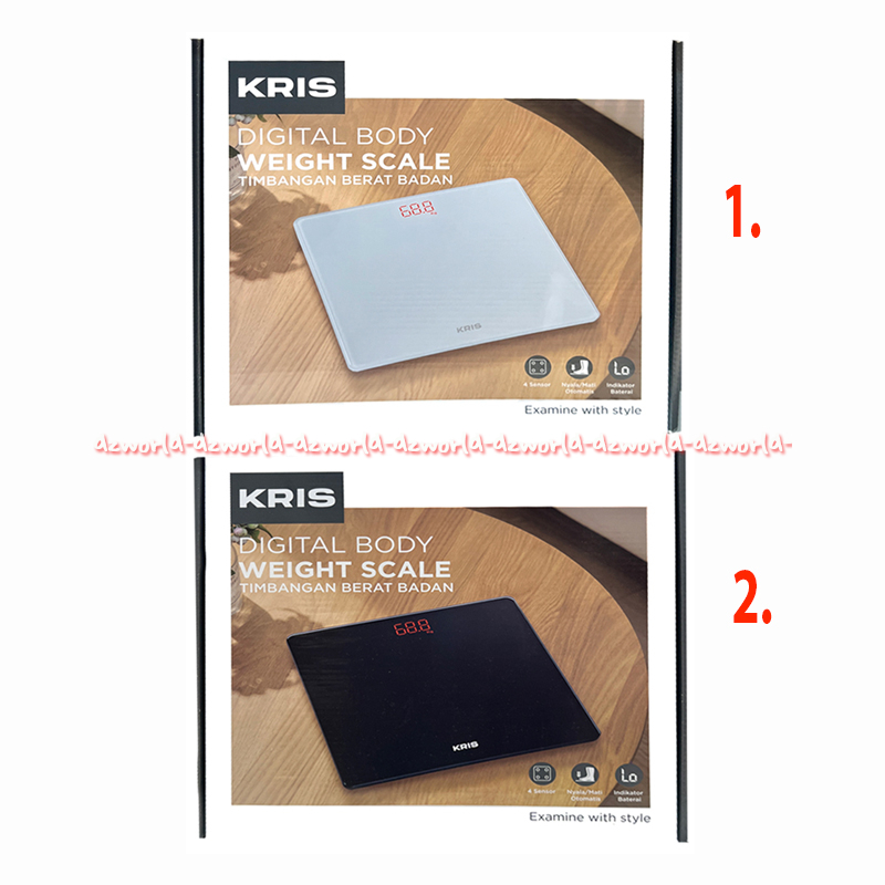 Jual Kris Digital Body Weight Scale Black Digital Timbangan Berat Badan Warna Hitam Putih Alat ...