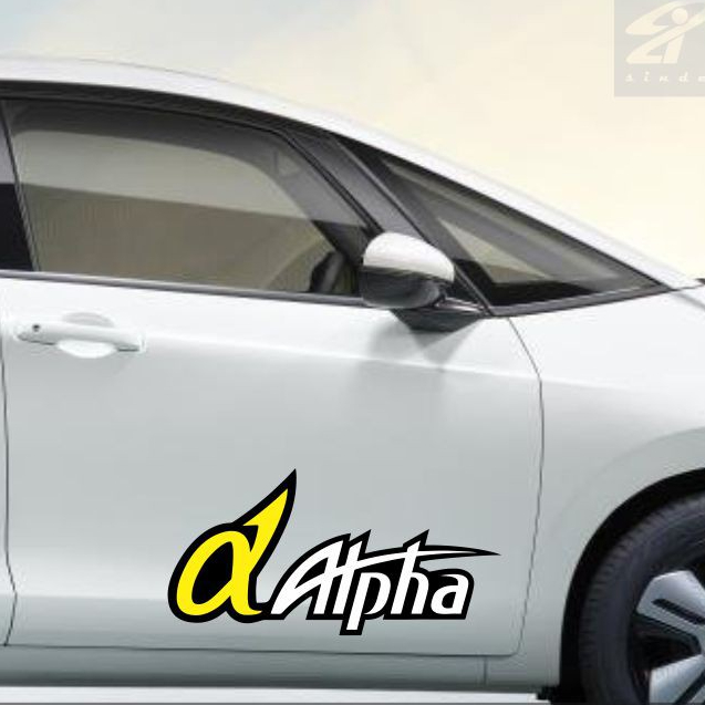 Jual CUTTING STICKER MOBIL LOGO ALPHA ENGINE STIKER MOBIL KEREN MURAH ...