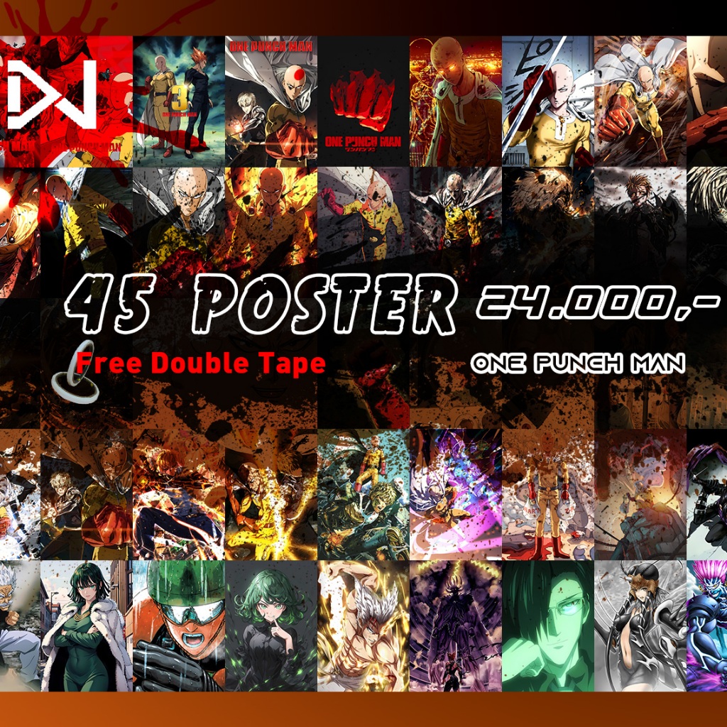 Jual POSTER ONE PUNCH MAN ISI 45pcs | DELUSIONWALL | POSTER DINDING ONE ...