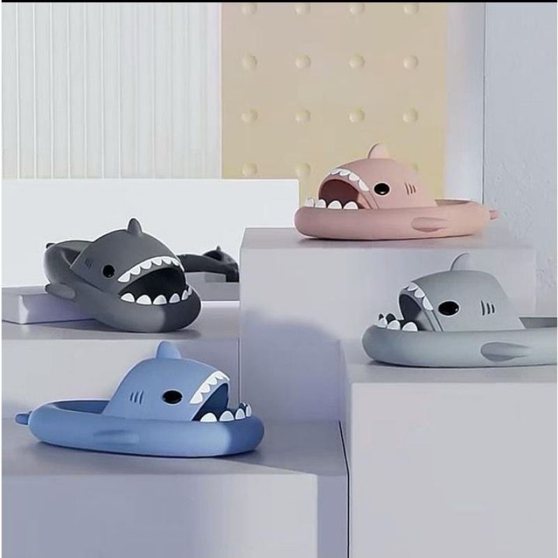 Jual SANDAL SELOP IKaN HIU DEWASA LUCU /SENDAL SELOP EVA SHARK | Shopee ...
