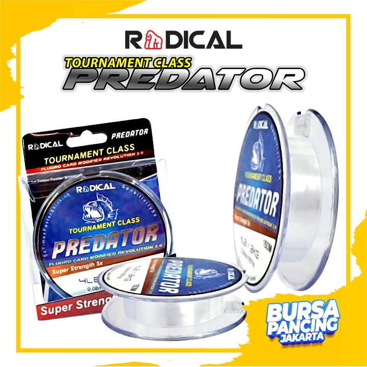 Jual RADICAL Senar Pancing PREDATOR 150M Clear Bening Tali Pancing ...