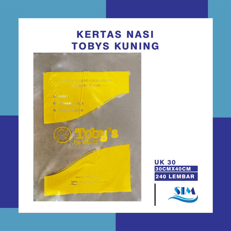 Jual Kertas Nasi Tobys Kuning Uk30 240 Lembar | Shopee Indonesia