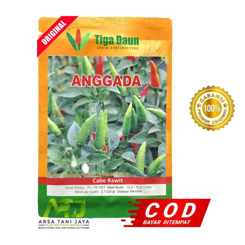 Jual Benih Cabe Rawit Hijau Anggada 10Gram - Cap Tiga Daun | Shopee ...
