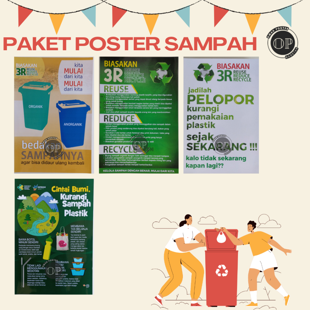 Jual Paket Poster Tema Sampah - 3R - Sampah Plastik | Shopee Indonesia