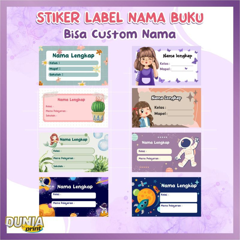 Jual CETAK STICKER LABEL BUKU PELAJARAN SEKOLAH ISI 44 | Shopee Indonesia