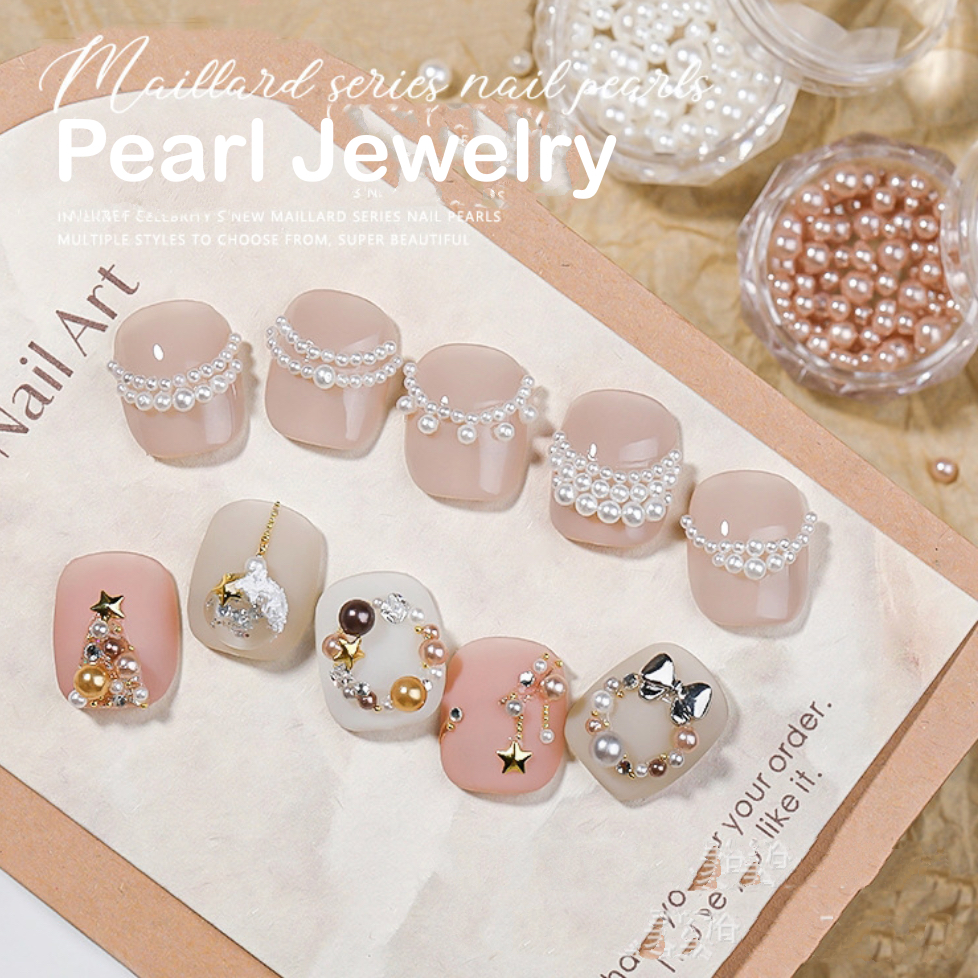 Jual Mutiara hiasan aksesoris kuku Nail Art Accesories Shine Pearl mini ...