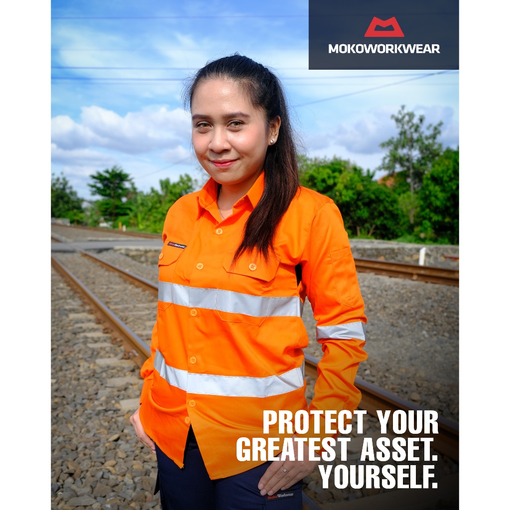 Jual MokoworkWear - WEARPACK ORANGE - Baju Safety - Baju Kerja Tambang ...