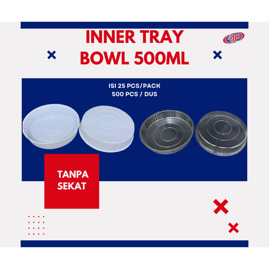 Jual INNER TRAY PAPER BOWL 500 ML / PLASTIK TRAY PAPER BOWL 500 ML ...