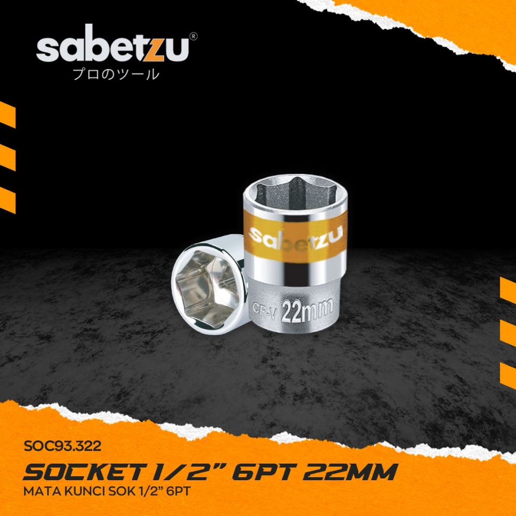 Jual Mata shock 1/2" 6PT 22mm - Kunci sok socket 1/2 Inch baut 22 mm ...