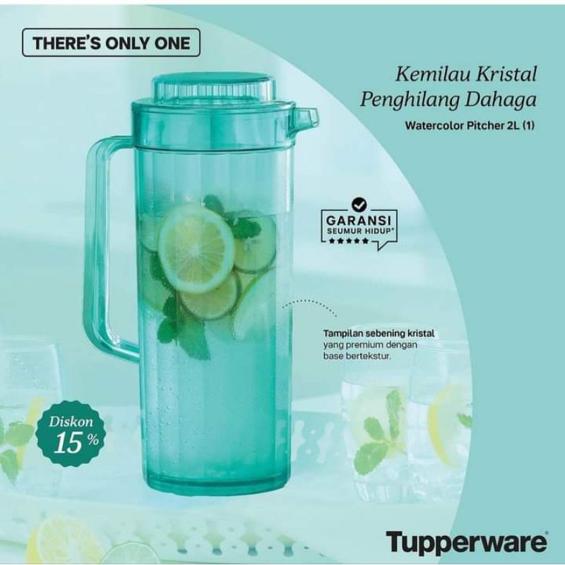 Jual water color pitcher/teko tupperware | Shopee Indonesia