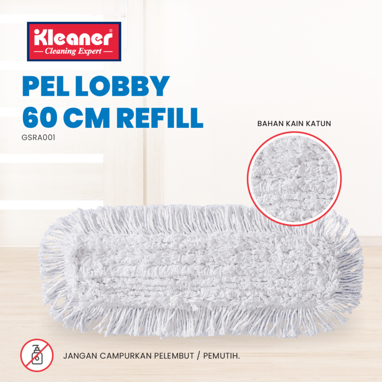 Jual Kleaner Lobby Duster Mop Refill - Kain Alat Pel 60 Cm Pembersih Lantai | Shopee Indonesia