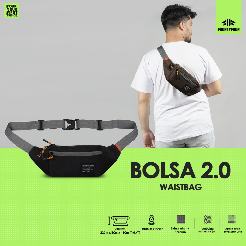 Jual FOURTYFOUR Bolsa Tas Selempang Pria WaistBag / Tas Premium ...