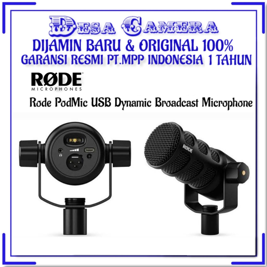 Jual Rode PodMic USB Dynamic Broadcast Microphone | Shopee Indonesia