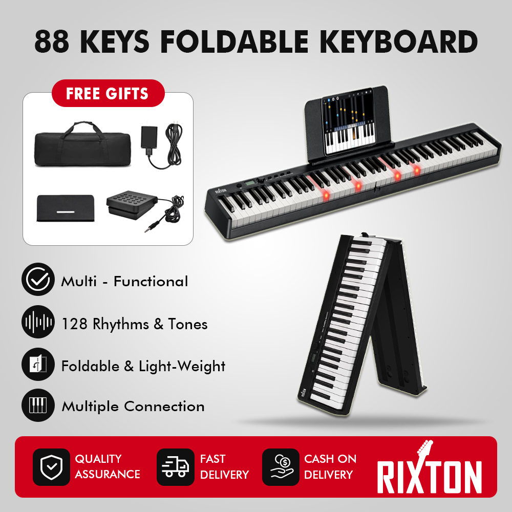 Jual Rixton Portable Digital Piano 88/61 Keys Foldable Piano Keyboard ...