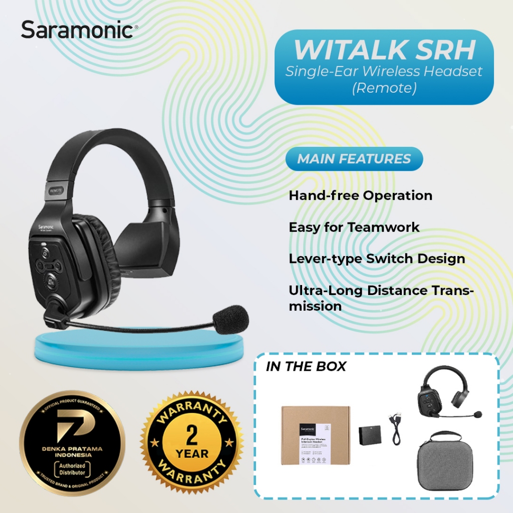 Jual Saramonic WiTalk-SRH Single-Ear Wireless Intercom Remote Headset ...