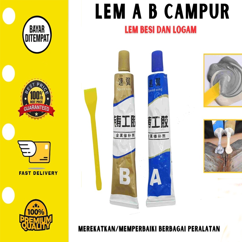 Jual A + B Lem Logam Besi Pengecoran Perekat Industri Perbaikan Logam ...