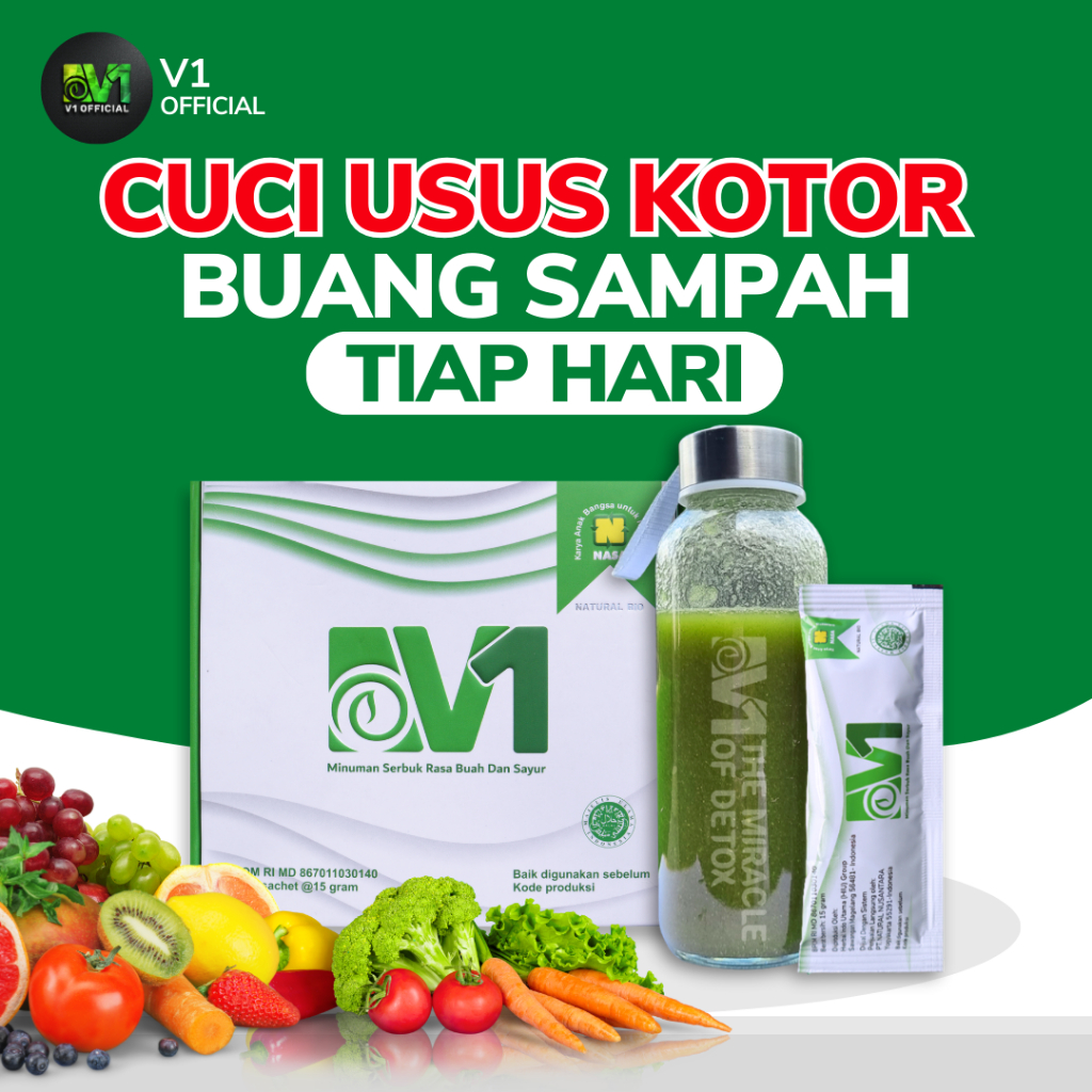 Jual V1 Official V1 Detox | Cuci Usus Kotor Buang Racun Tubuh | Detox ...