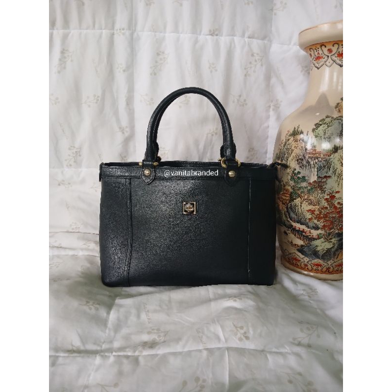 Jual Tas Handbag Toscano Leather black | Shopee Indonesia