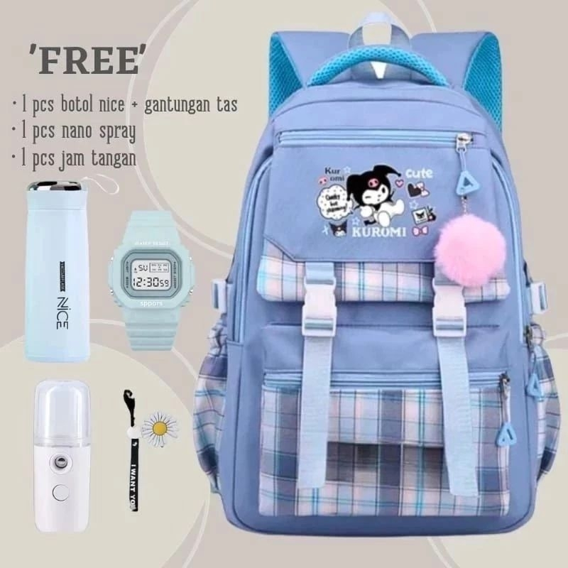 Jual BANYAK BONUSNYA Tas Ransel Korean Kurumi 5in1 Ransel anak Sekolah Sd Smp Remaja | Shopee ...